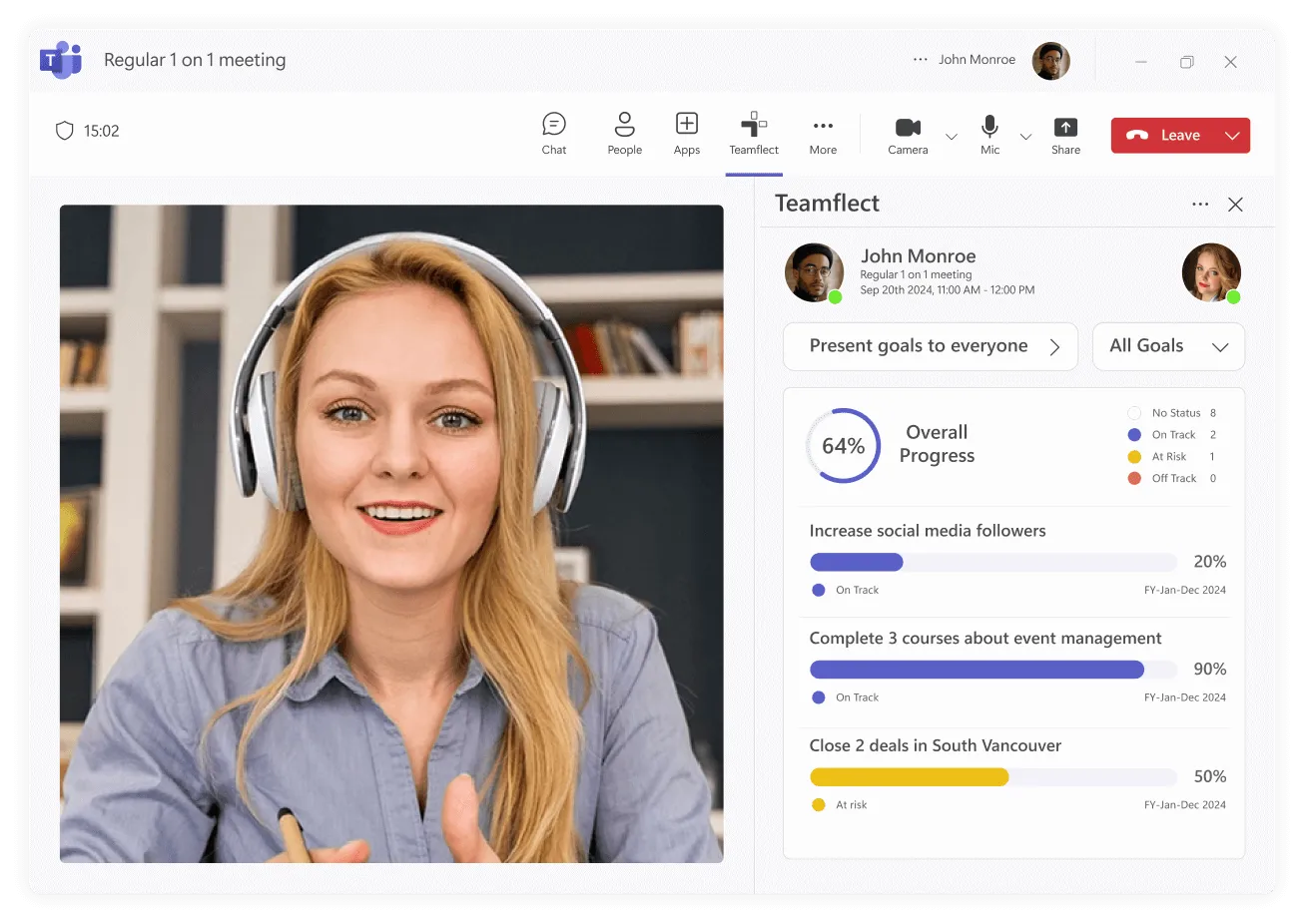 Employee Performance Management Software for Microsoft Teams | Teamflect Use Case